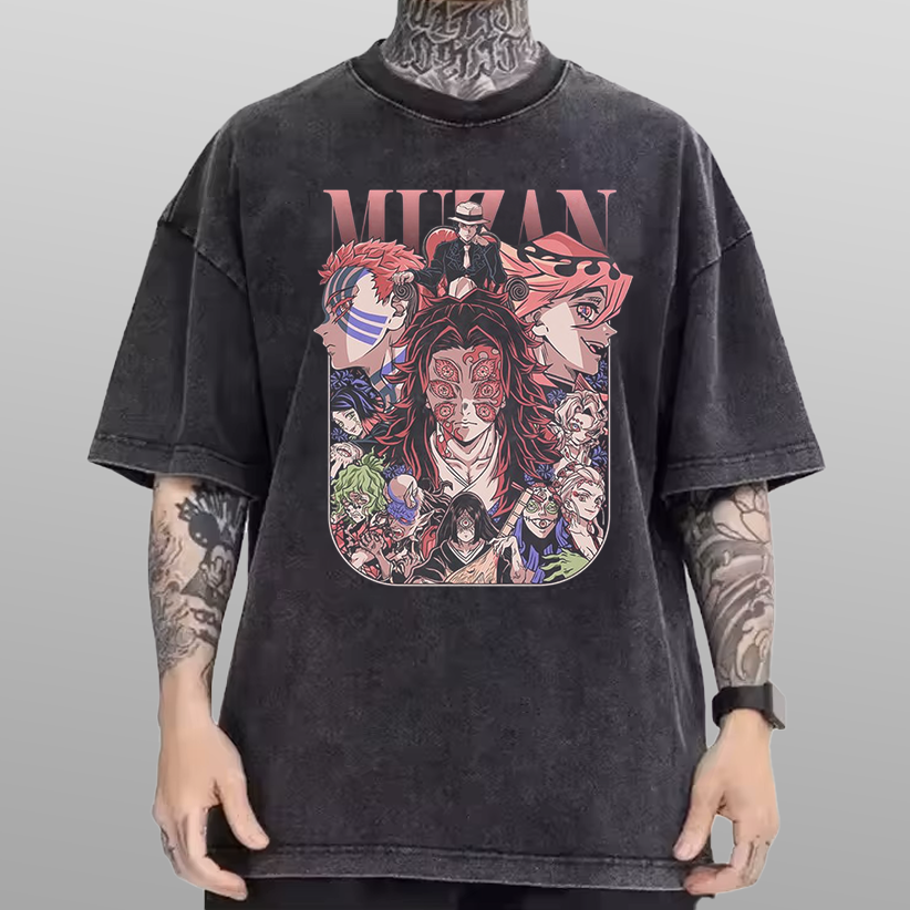 Demon Slayer Muzan Vintage Tee – steezyanime